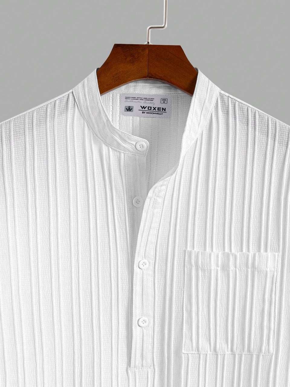 WOXEN Men Striped Casual White, Pink Shirt - Buy WOXEN Men Striped ...