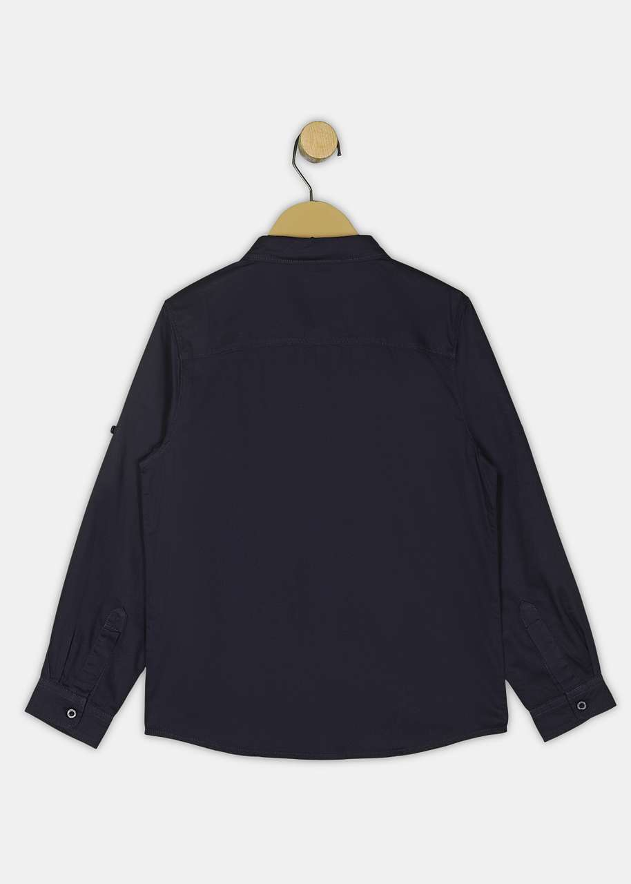 Allen Solly Boys Solid Casual Black Shirt - Buy Allen Solly Boys Solid ...