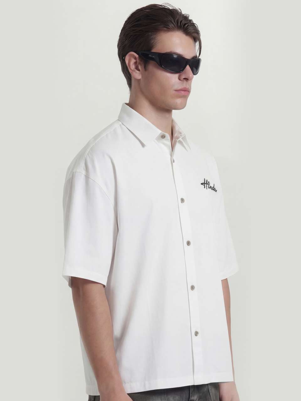 HIGHLANDER Men Solid Casual White Shirt - Buy HIGHLANDER Men Solid ...