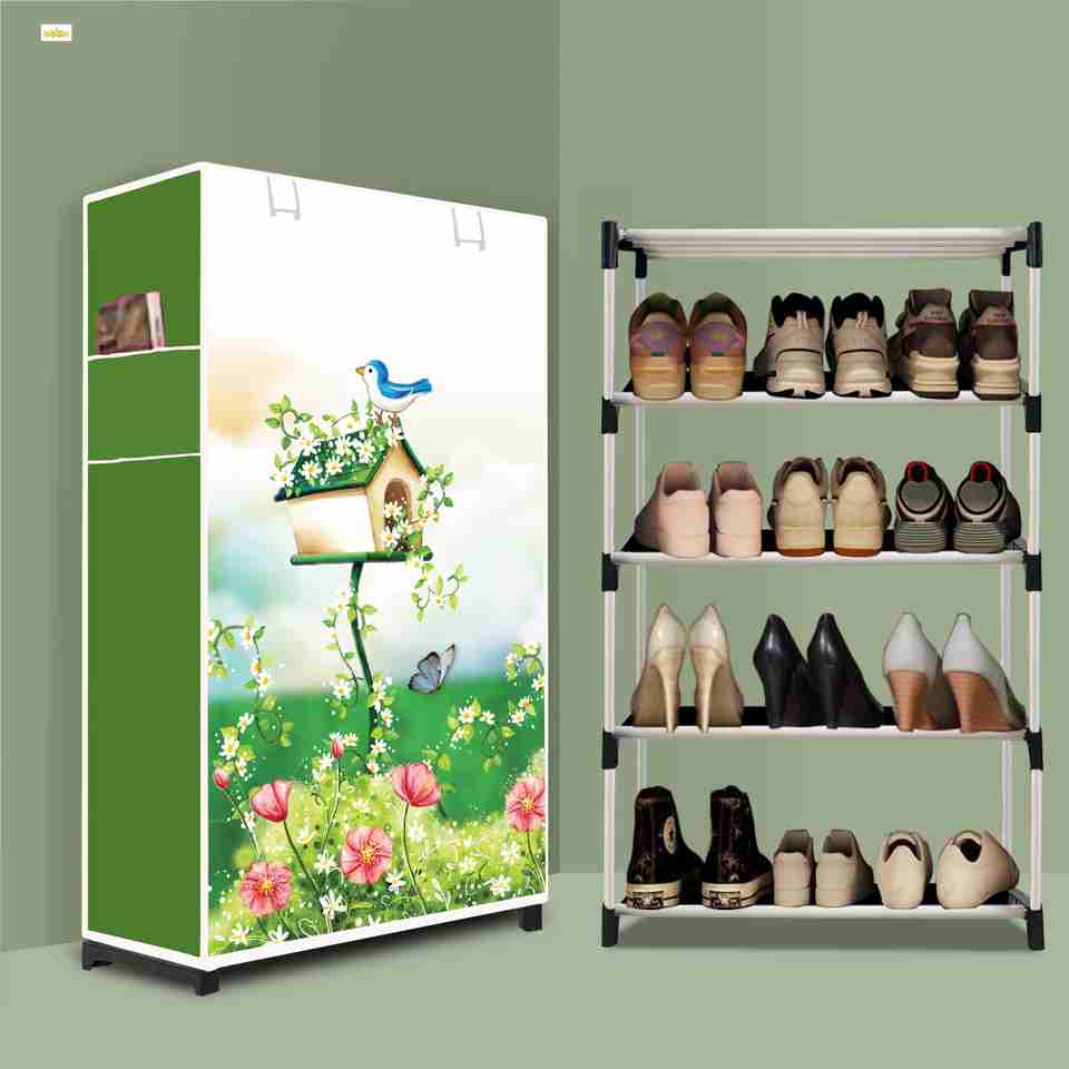 Chandni 4 Tier Foldable Shoe Rack – Space Saver, Universal for Entry ...