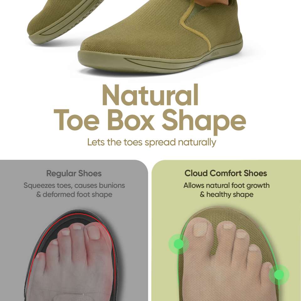 Frido Cloud Comfort Casual Sports Slip-On Shoes, Zero-Drop Barefoot ...