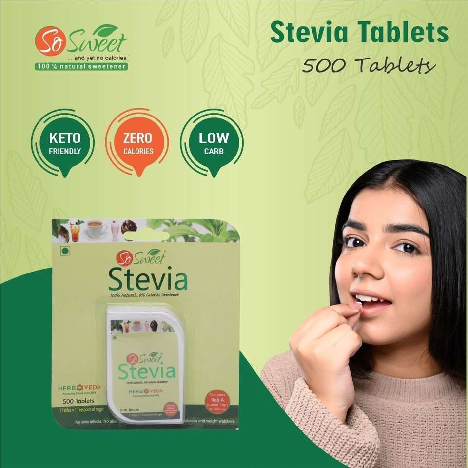 SO SWEET Stevia 500 Tablet Diabetic Friendly 100% Natural Sugar-Free ...