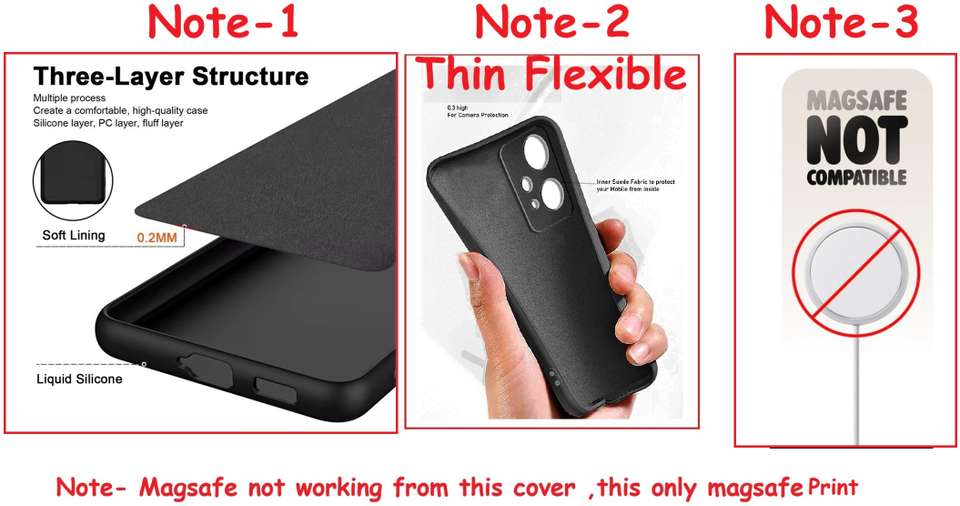 BINTAGE Back Cover for Realme 15T 5G | Mag_Safe Designed Silicon Soft ...