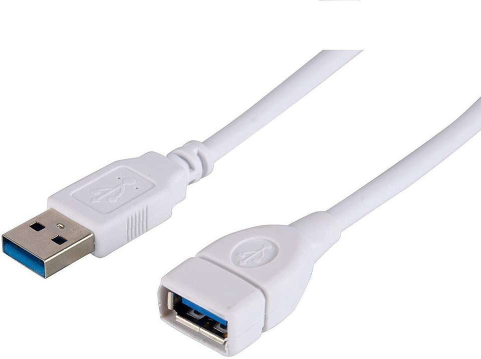 TERABYTE Reversible USB 2.0 2 A 2 m USB Extension Cable Male to Female ...