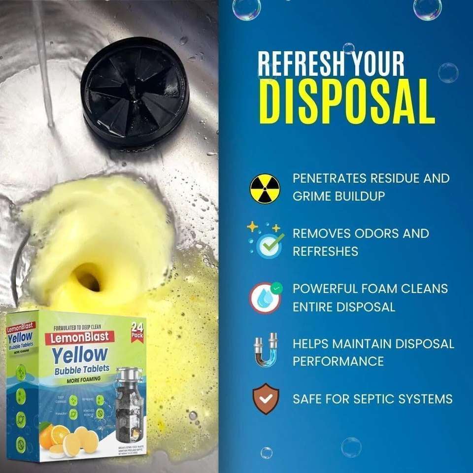 BNB Ghar Yellow Bubble Tablets For Deep Cleaning For Kitchen Sink Sink ...
