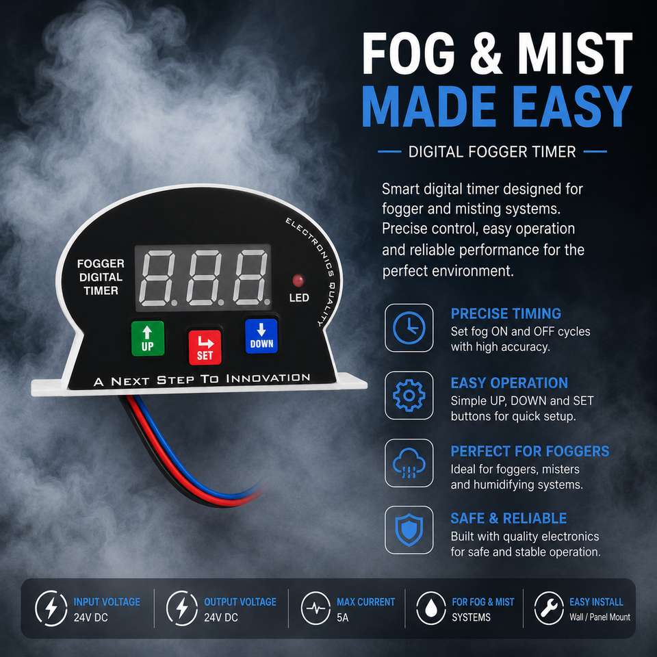 AquaSri (AQ_S) Water Fogger System Digital Cyclic Timer_01 Programmable ...
