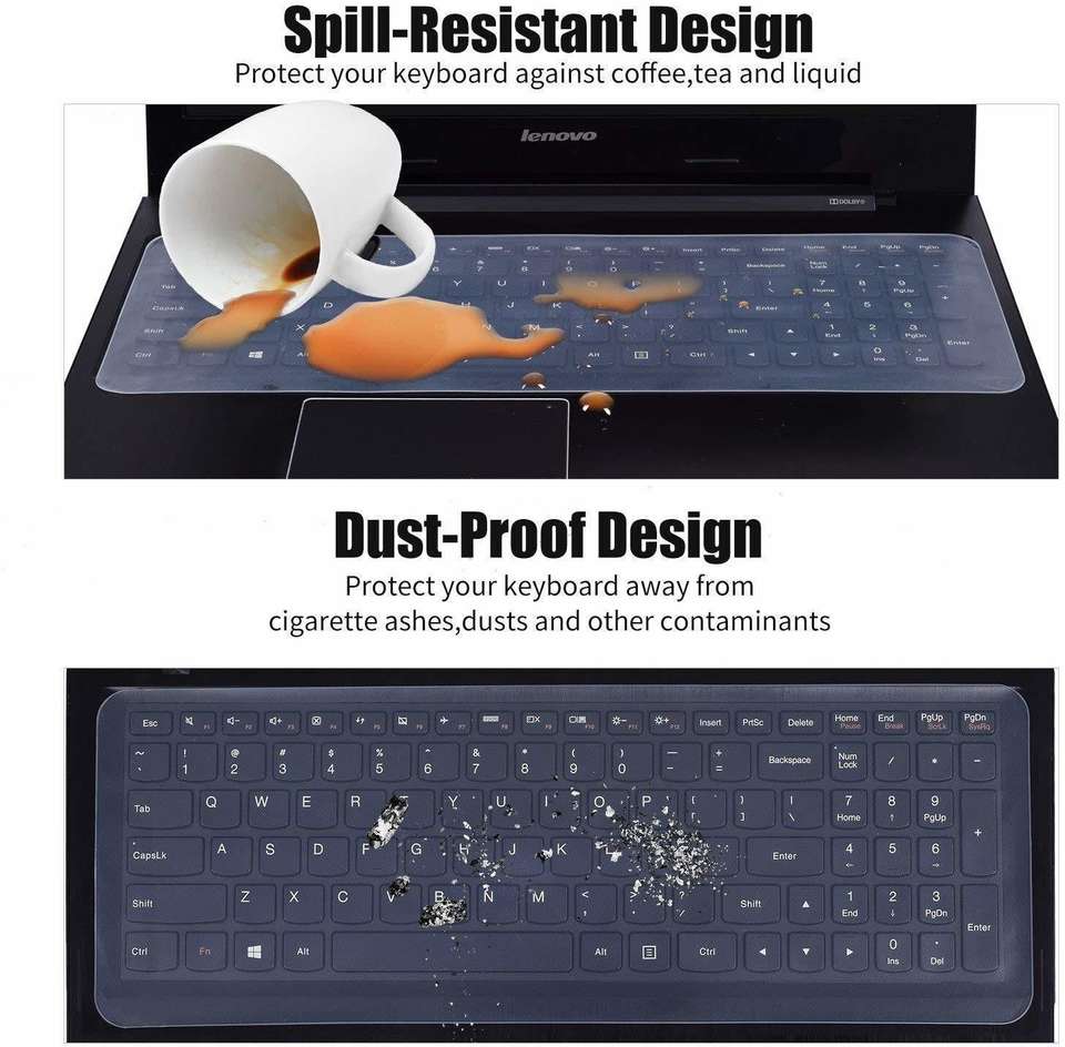 RKLS Universal Silicone 15.6" Keyboard Protector I laptop keyguard ...