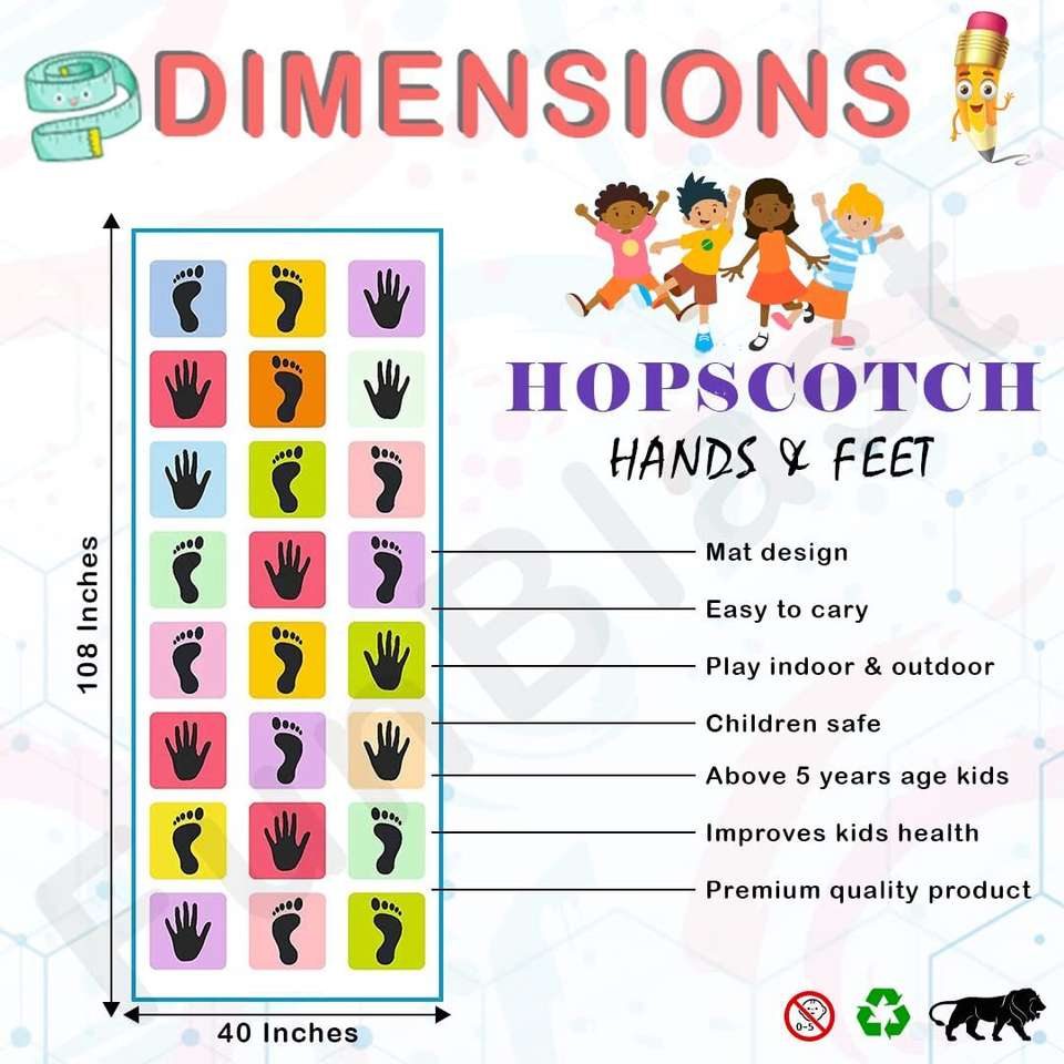 Dorytoys Colorful Hand Foot Game Mat for Children Price in India - Buy ...