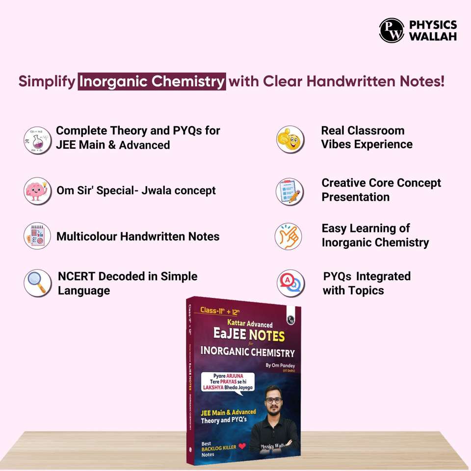PW JEE Advanced EaJEE Handwritten Notes For Inorganic Chemistry By Om ...