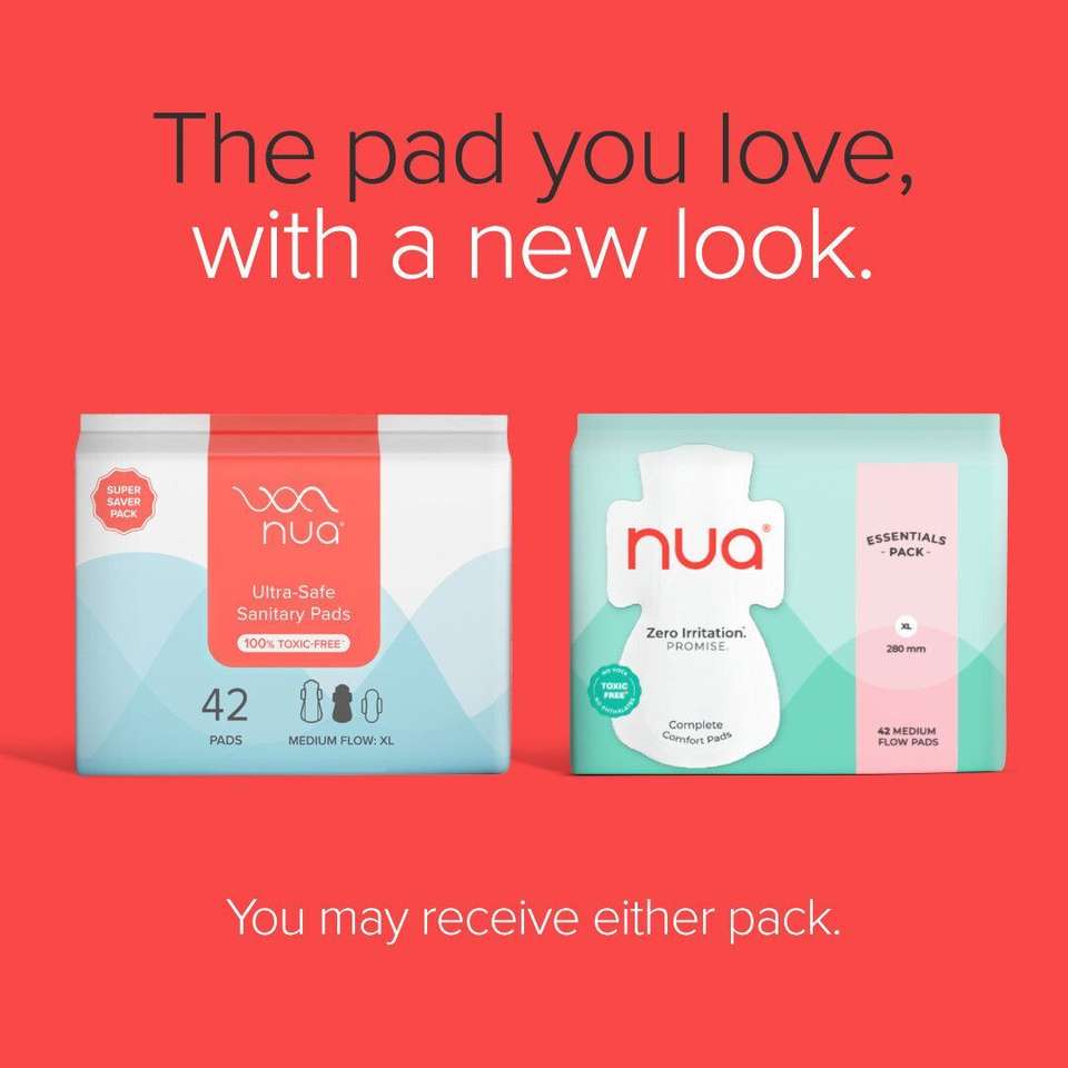 Nua Complete Comfort 42 Medium Flow XL | Essentials Pack | 4X Comfort ...