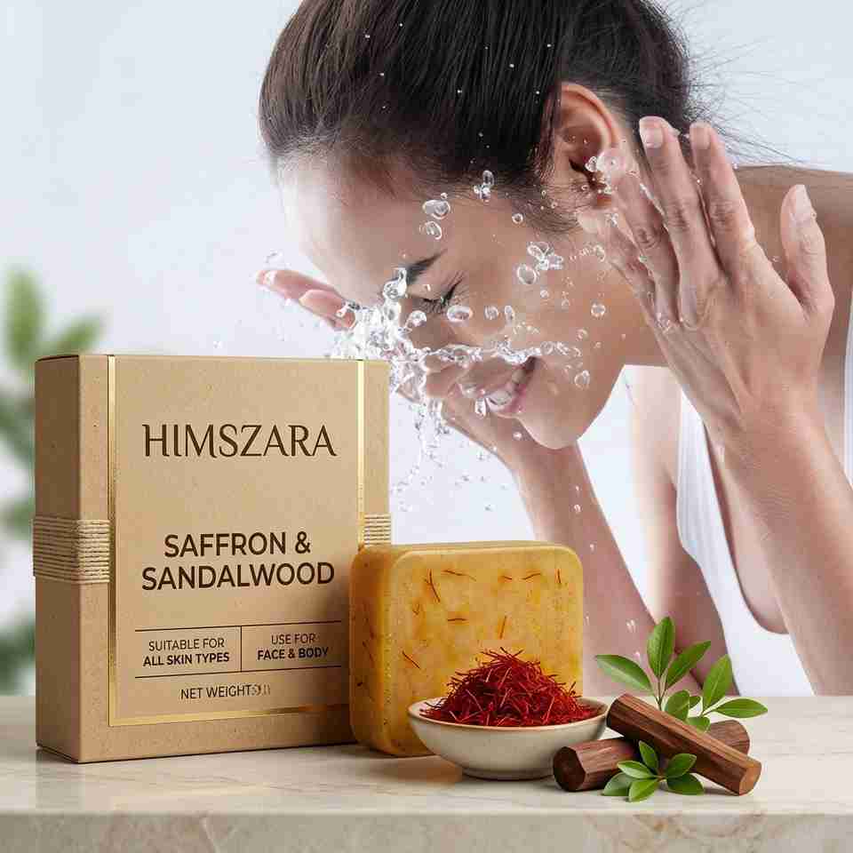 Himszara Sandalwood and Saffron Skin Whitening Soap Bar for Deep ...