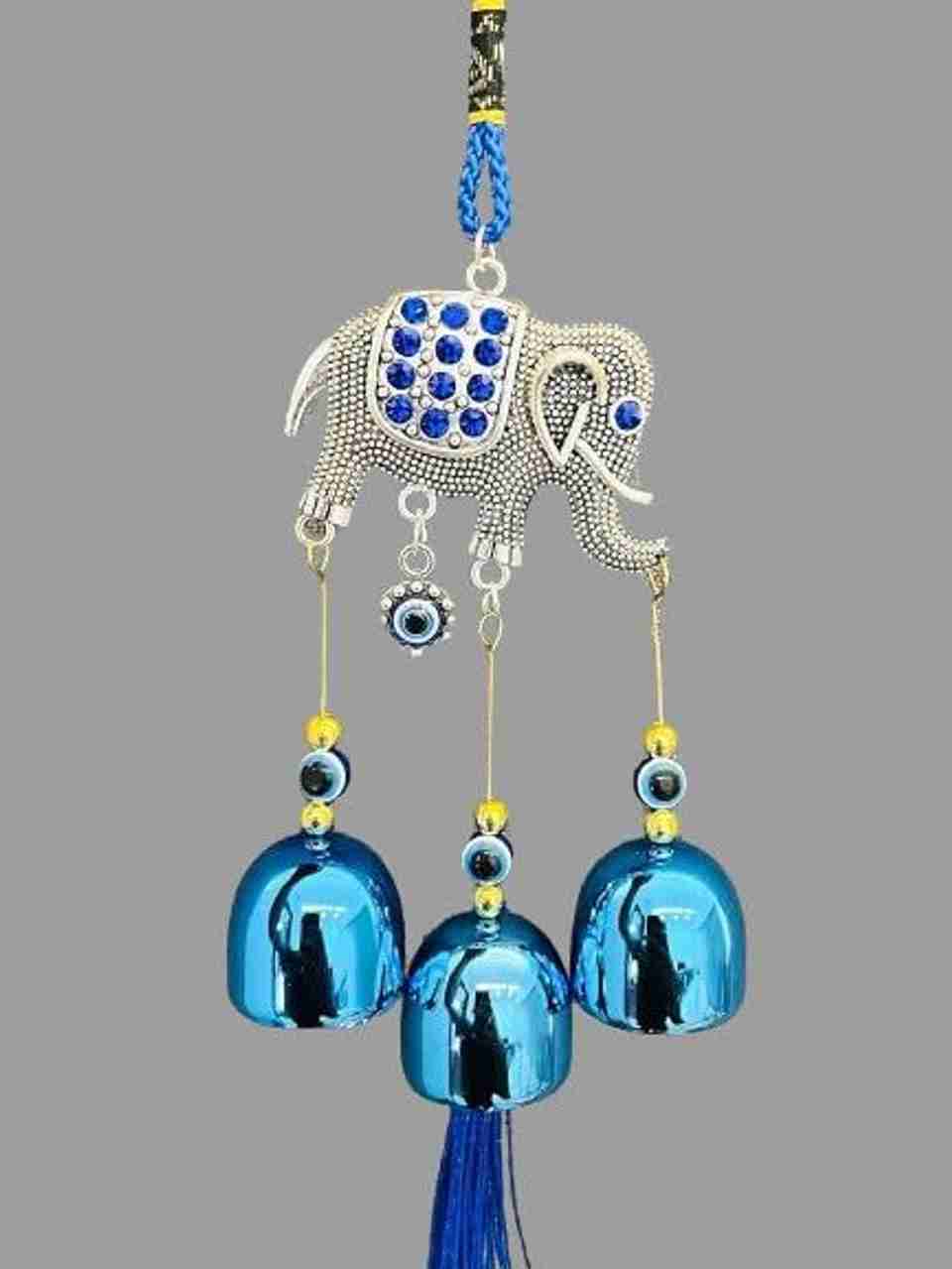 BZILO Pack Of 2 WindChime Elephant Evil Eye For Wall Hangings Design ...