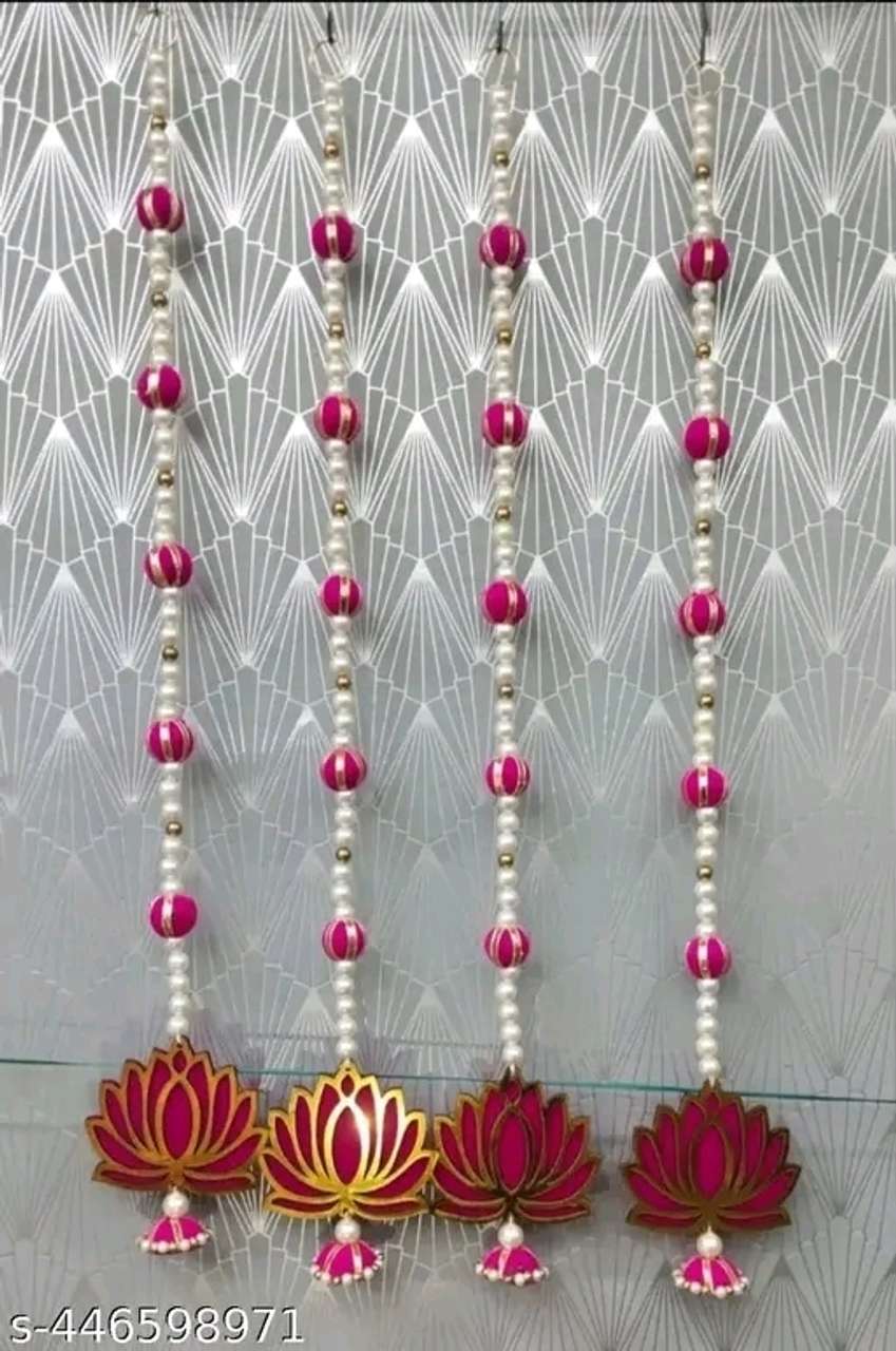 Sohibe Backdrop Festival Lotus Hangings (Set of 5) Decorative Showpiece ...