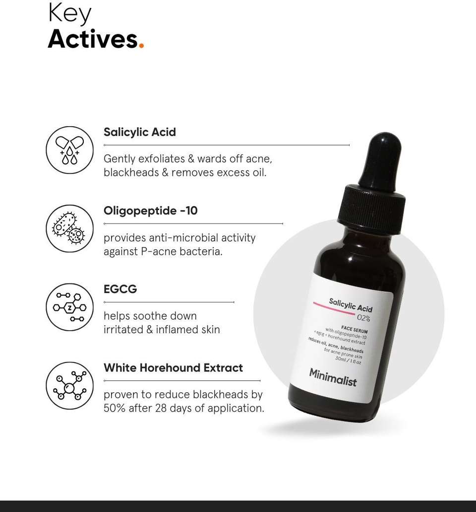 Minimalist 2% Salicylic Acid Face Serum for Men & Women | Acne ...