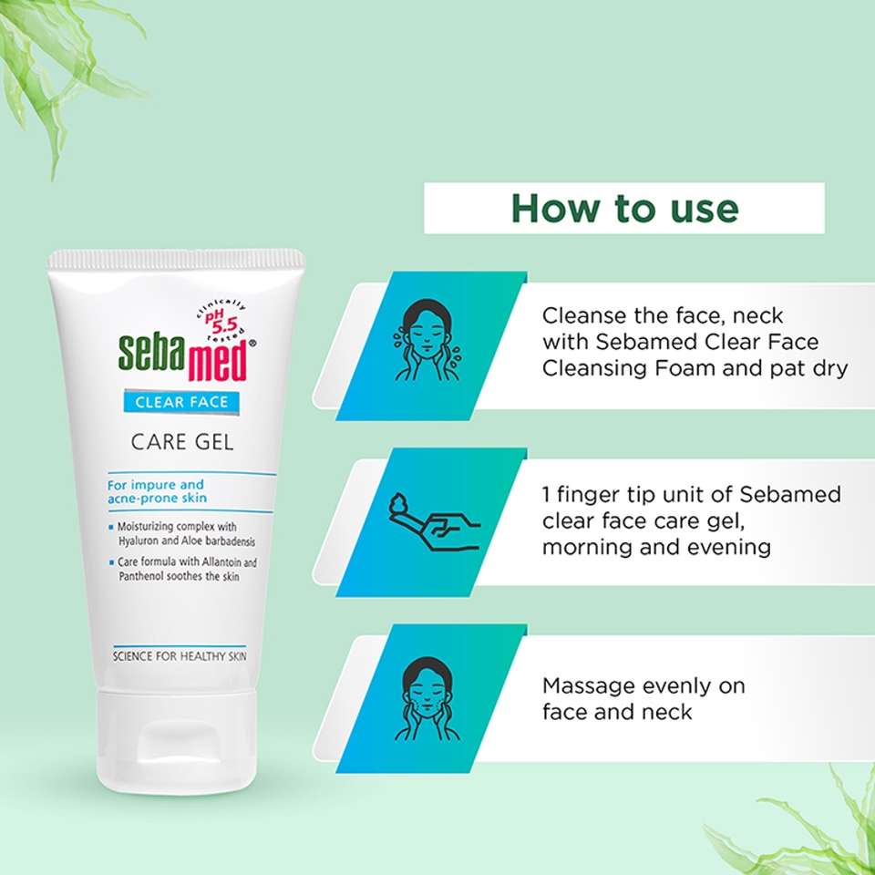 Sebamed Clear Face Care Gel | pH 5.5 | Hyaluronic acid & Aloe Vera ...