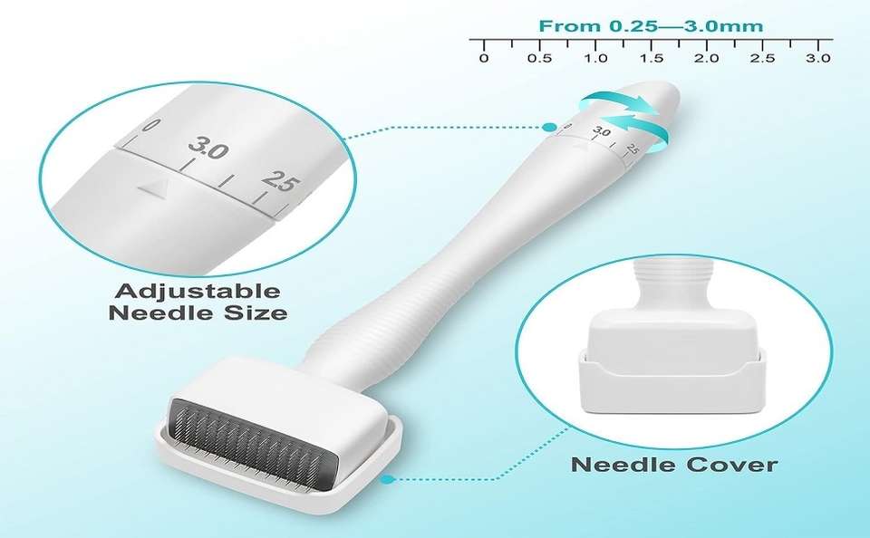 JM SELLER Derma Stamp Adjustable 0~3mm 140 Microneedles- for Hair ...