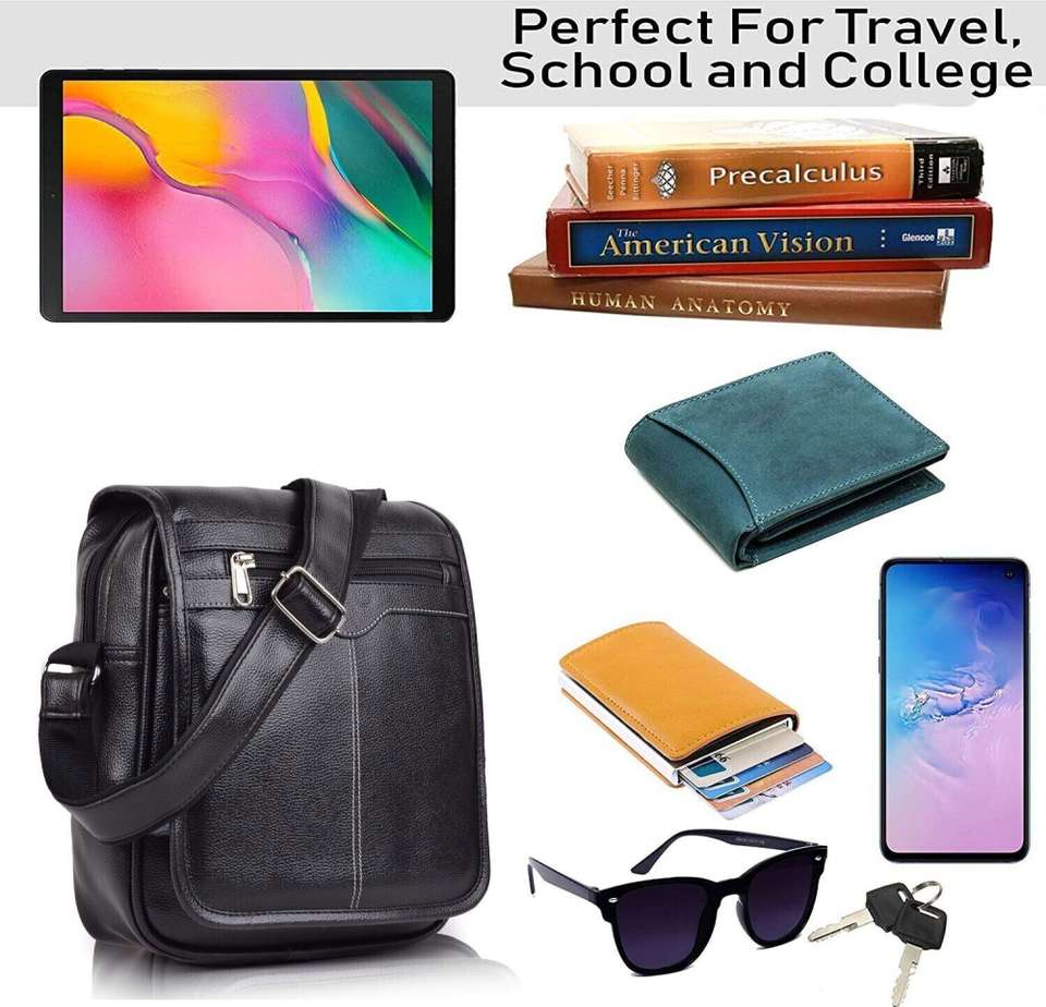 SAFARIGO Black Sling Bag Vegan Leather sling bag for men Black - Price ...