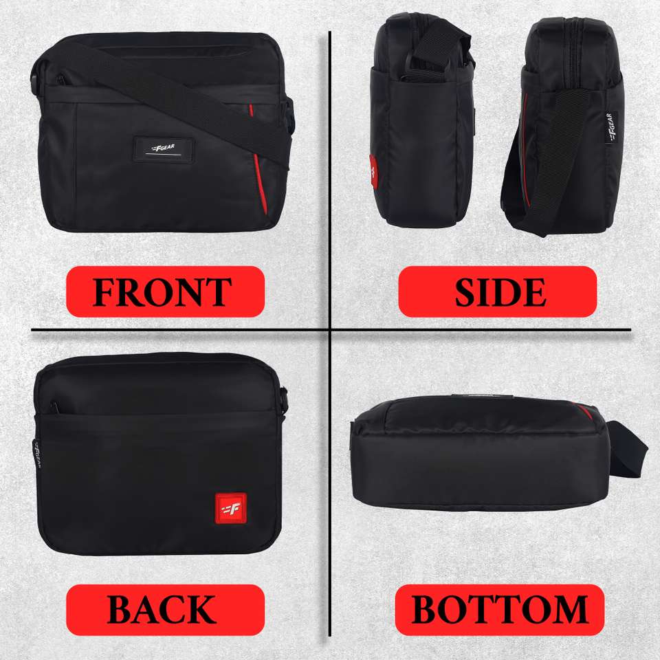 F Gear Black Sling Bag Miami V2 Black Black - Price in India | Flipkart.com