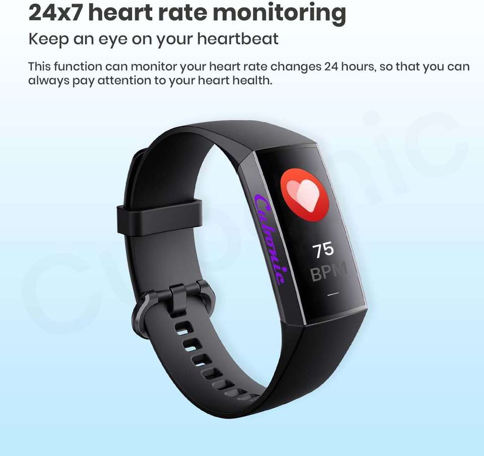 Cubonic C80 Activity Tracker, Health Tracker with Heart Rate Monitor ...