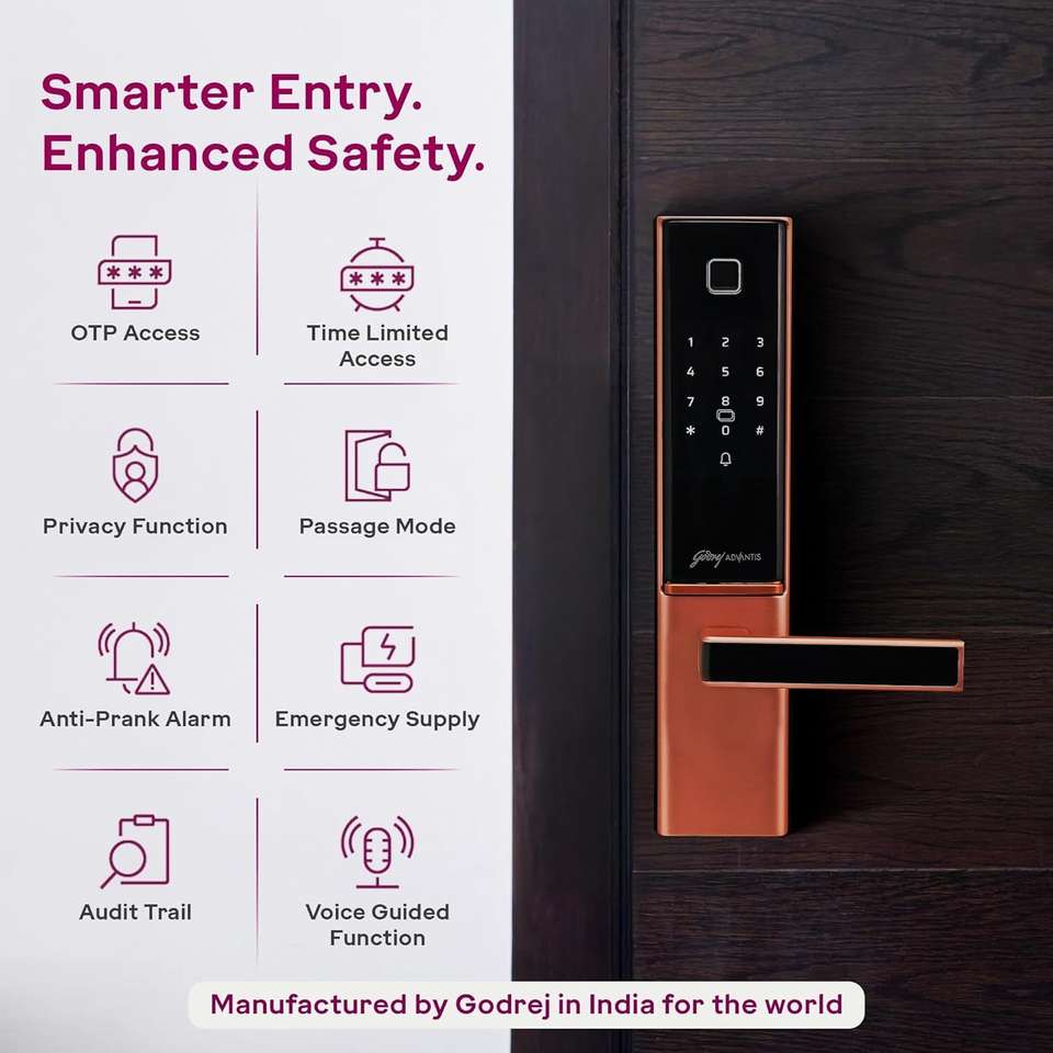 Godrej Locks Digital Lock I Advantis GSL D1 Lock for Main Door I 7 ...