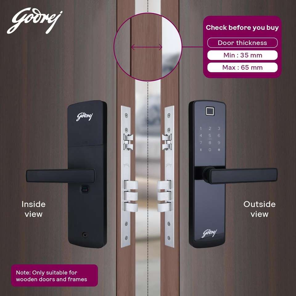 Godrej Locks Catus Connect I Smart Digital Lock for Wooden Door | 5 in ...