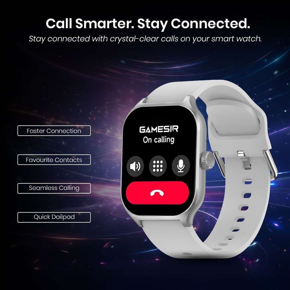 GameSir H9 AMOLED Smartwatch with BT Calling, Health Tracking & 100 ...