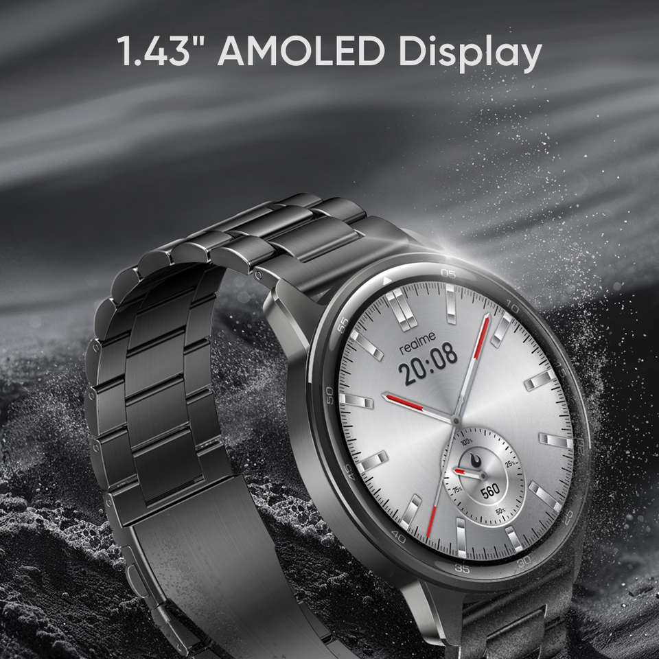 realme Watch S2, 1.43" AMOLED Display, Super AI Engine & upto 20 days ...