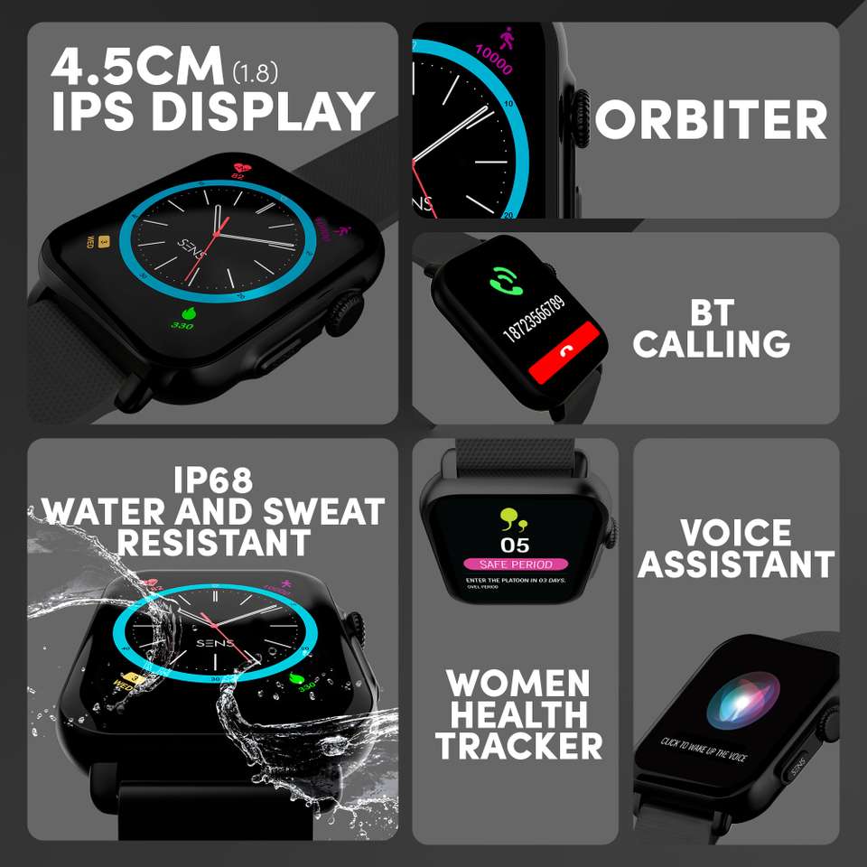 SENS EDYSON 3 with 1.8 Display, BT Calling, AI Voice Assistant & 150 ...