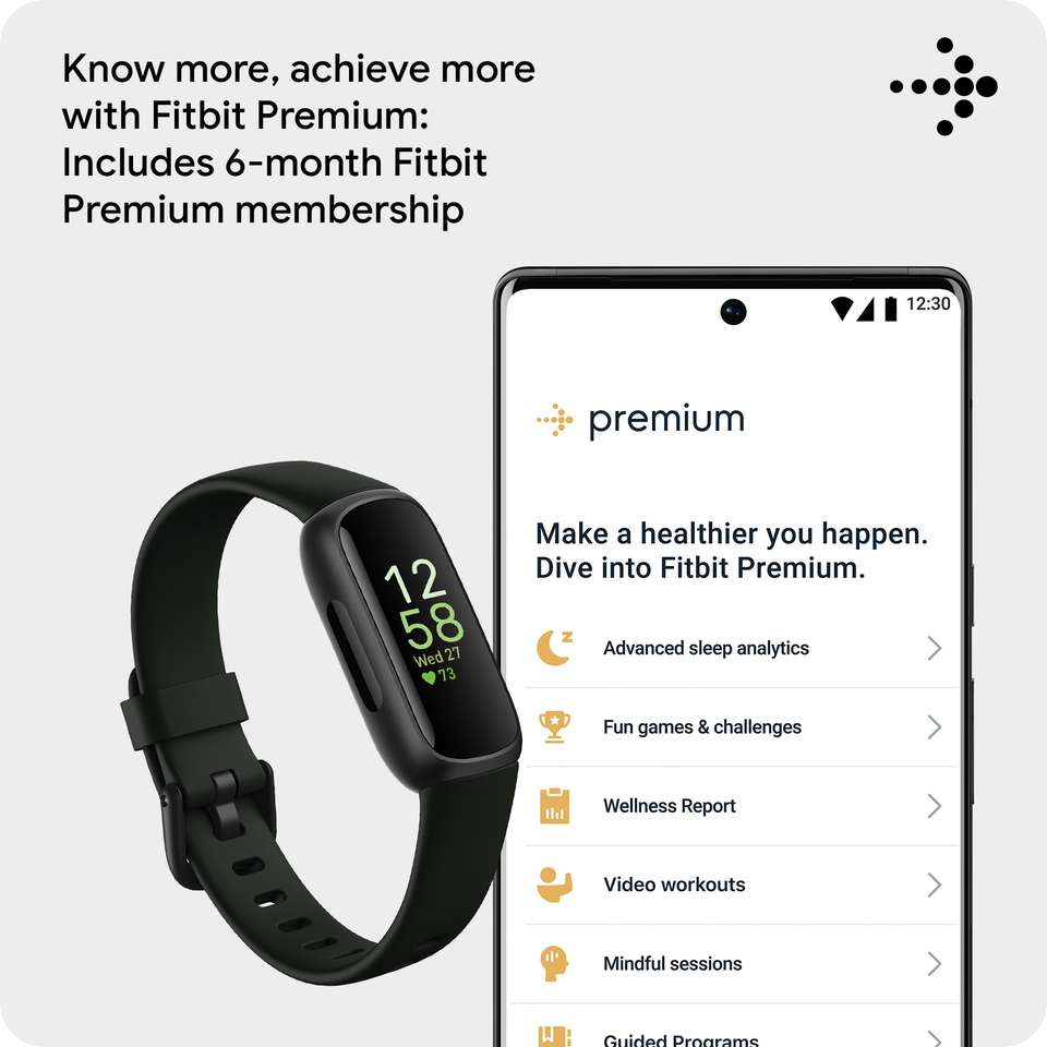 FITBIT Inspire 3 Health & Fitness Tracker (Midnight Zen / Black ...