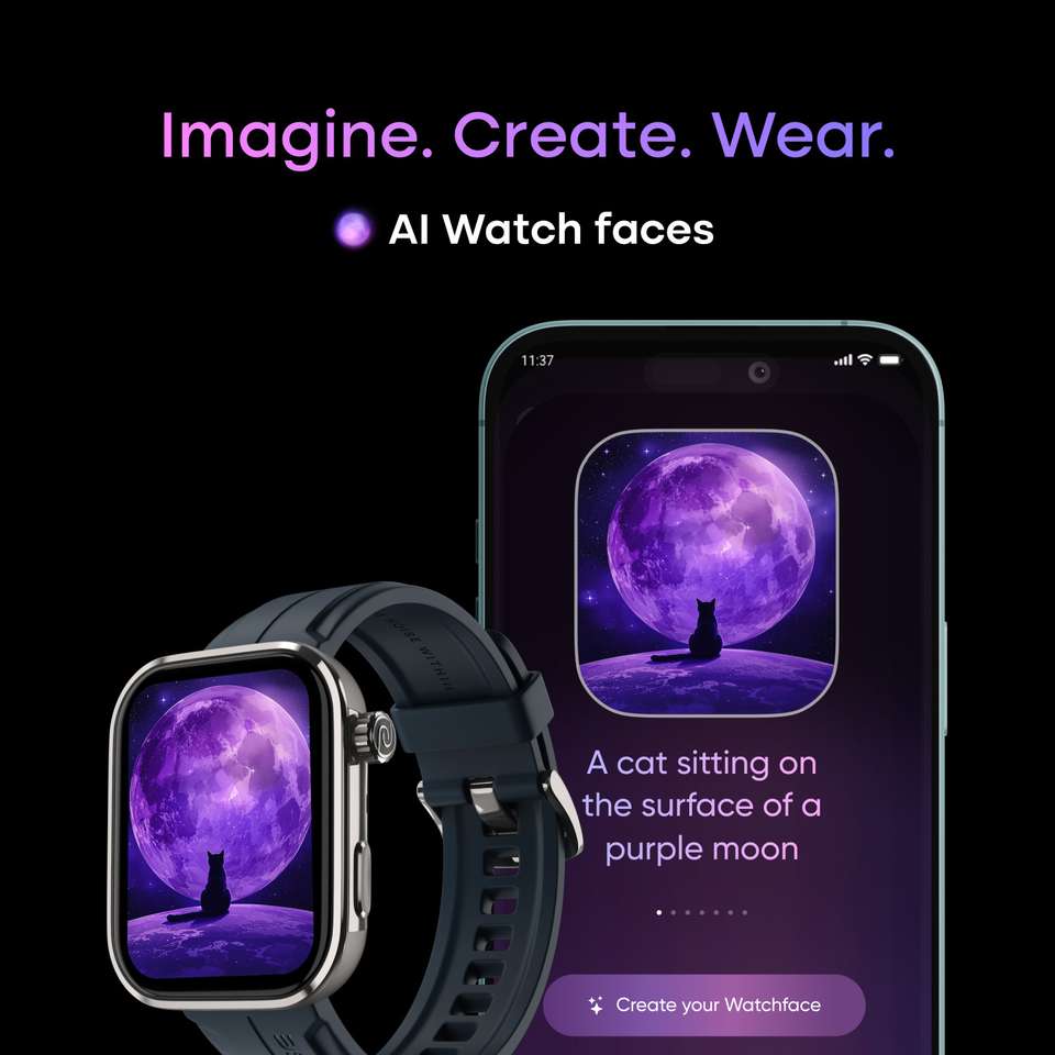 Noise Pro 6 Max 1.96'' Amoled Display with AI Watch Faces, Built-in GPS ...