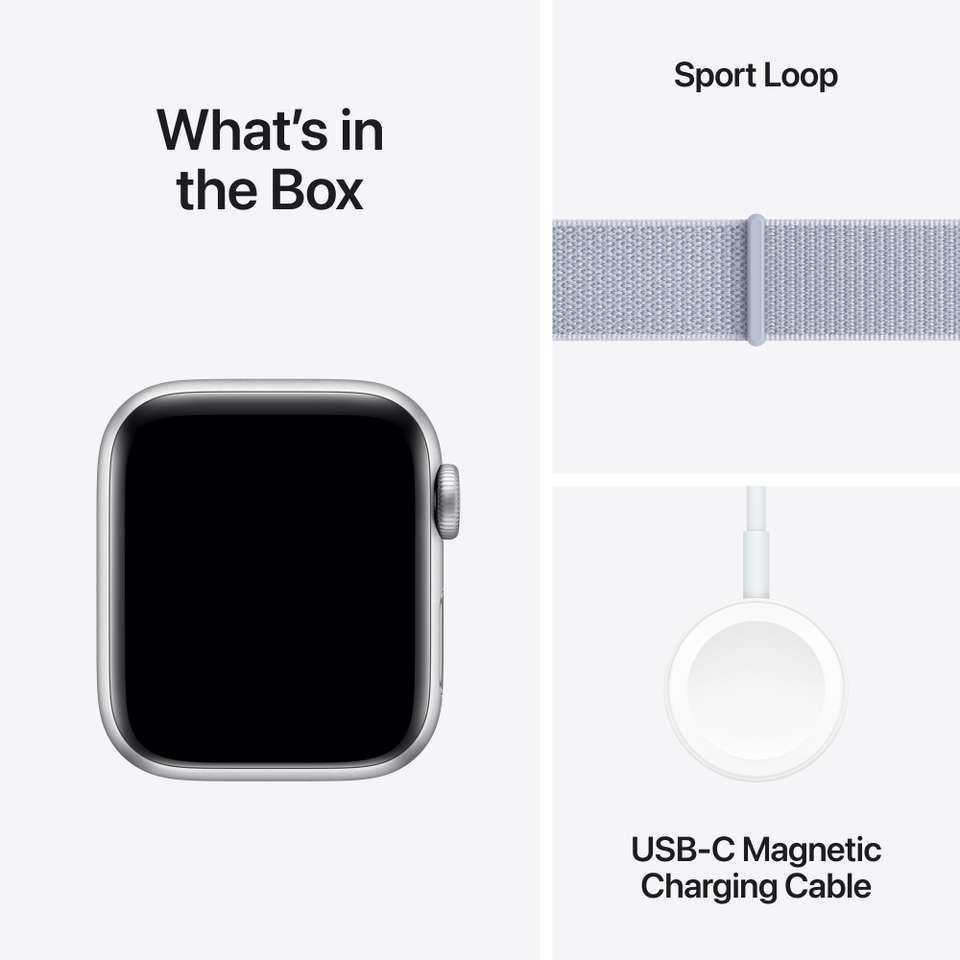 Apple Watch SE 2 GPS 40mm (2nd Gen) Silver Aluminium with Blue Cloud ...