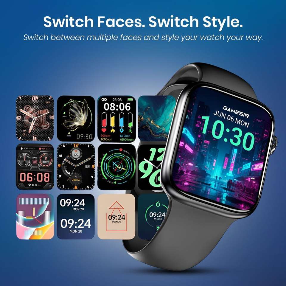 GameSir T-Storm Amoled Smartwatch with BT Calling, Health Tracking ...