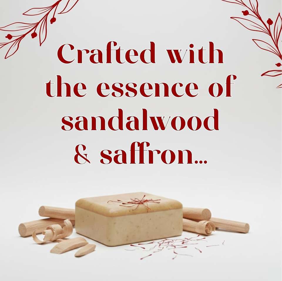 Himszara Sandalwood Saffron Soap for Skin Brightening DeTan and Radiant ...