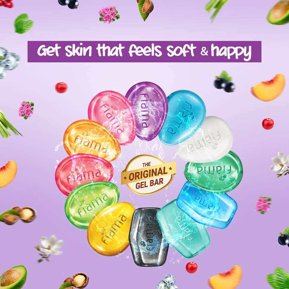 FIAMA Gel Bathing Bar Grand Celebration Pack with 12 Unique Gel Bars ...