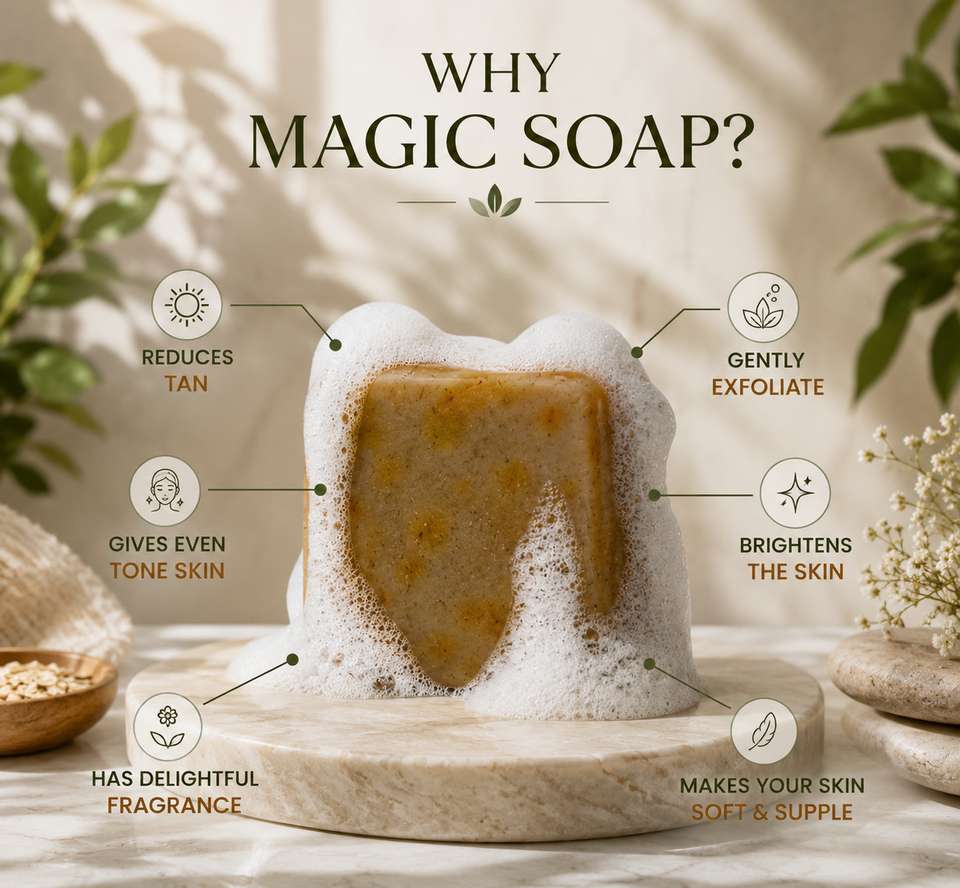 YAJNAMAY Herbal Sandalwood & Saffron Bath Soap for Skin Glow, Pack of 1 ...