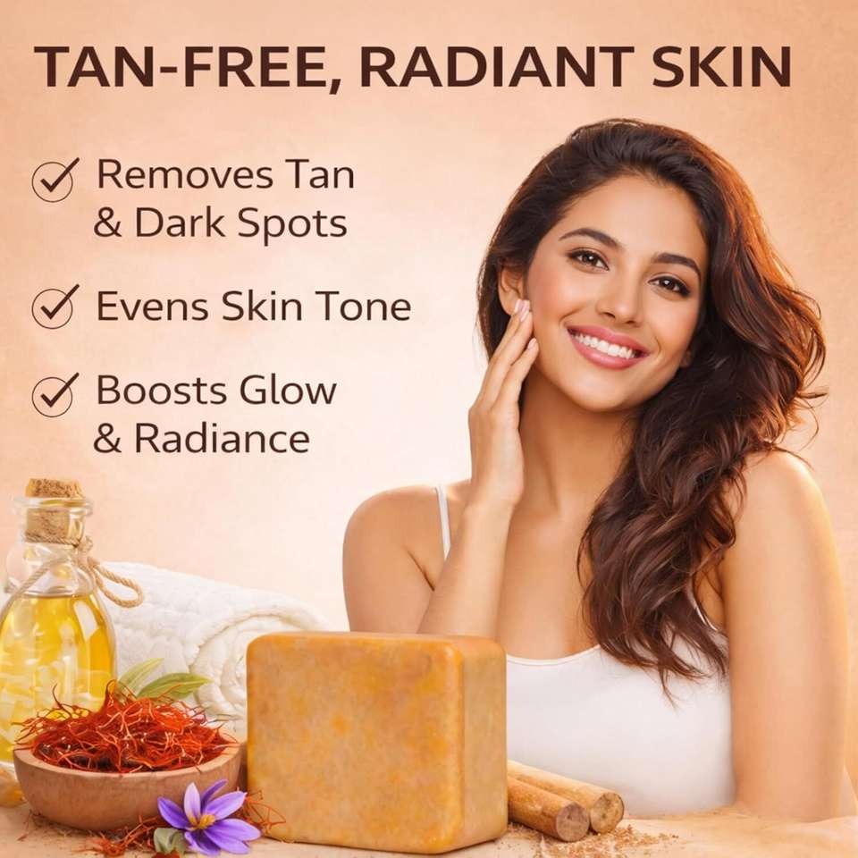 Himszara Sandalwood Saffron Soap for Glowing Skin DeTan and Daily ...