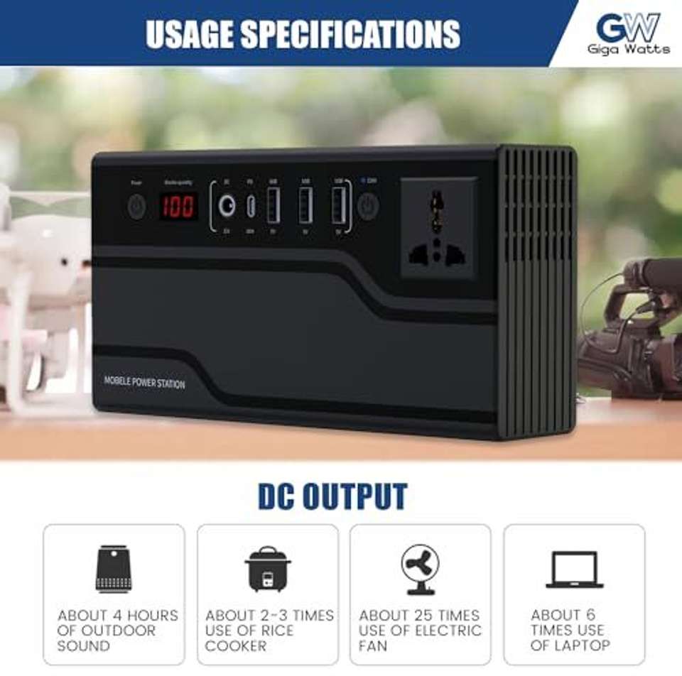 GIGAWATTS 200 W Portable Power Station 130Wh Generator with Panel ...