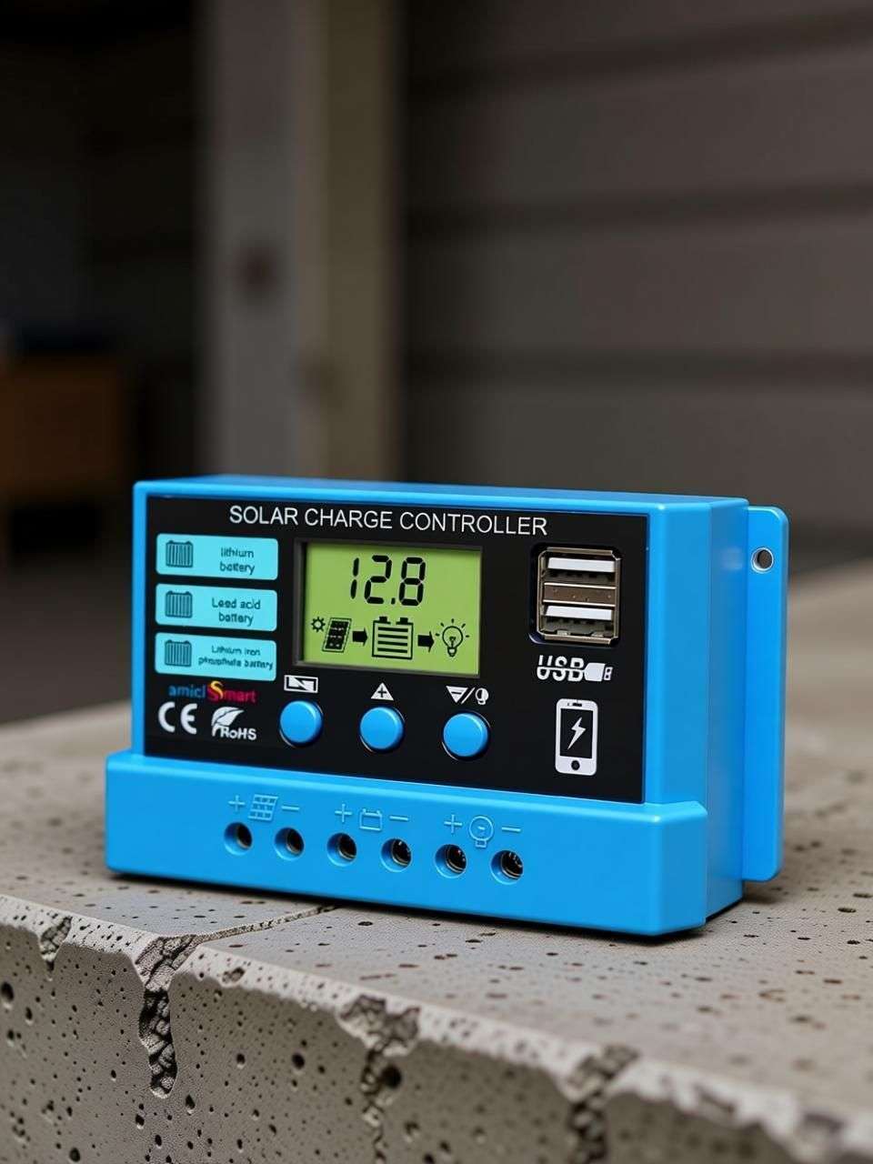 amiciSmart Solar Charger Controller 20A, Intelligent Battery Regulator ...