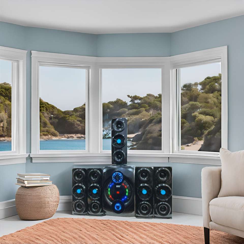 Buy KVY Commando 3 Colour Light Party Speaker 9500 W Bluetooth Home ...