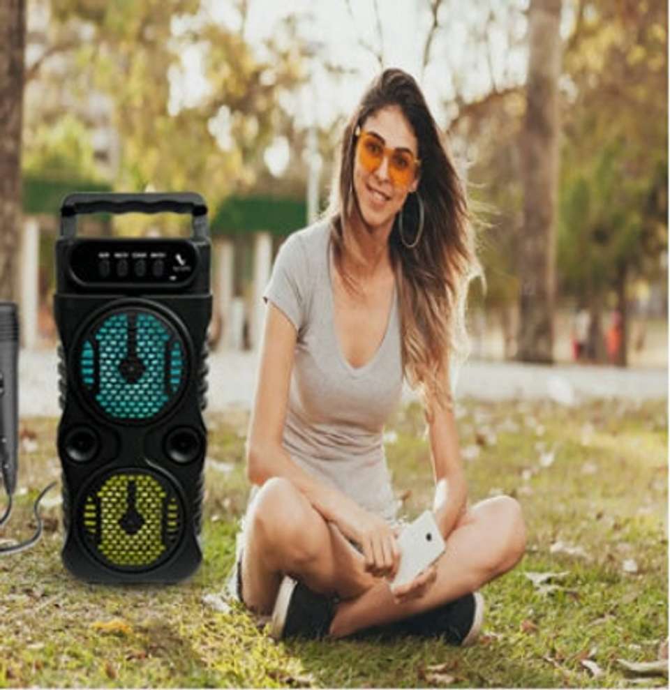 Buy RECTITUDE Good System with DJ Light Carry Handle-Travel Speaker ...