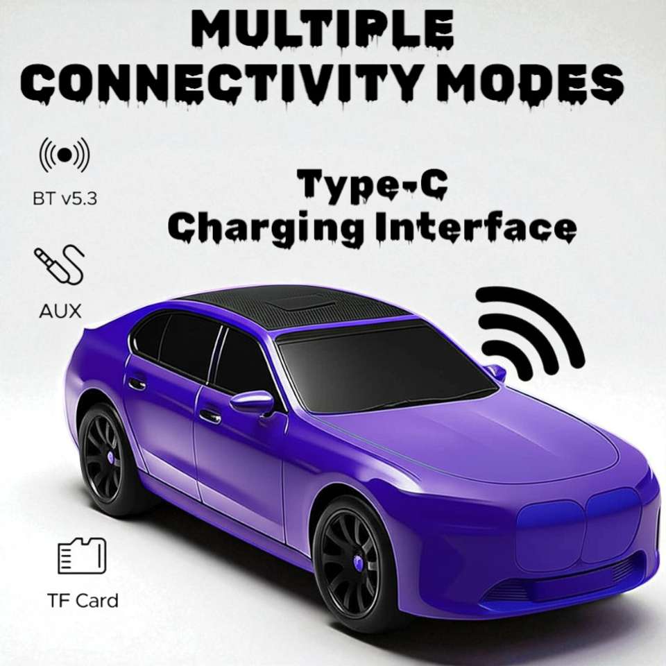 Buy Shamsa A495 3D Car Design Bluetooth Speaker – Wireless Mini Speaker ...