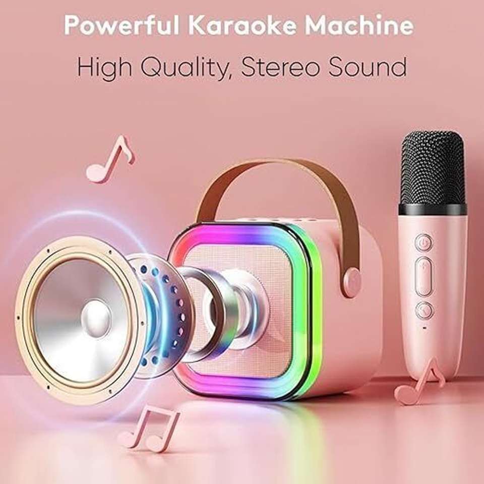 Buy Rashienterprise Rechargeable Mini Singing Speaker with LED Lights ...