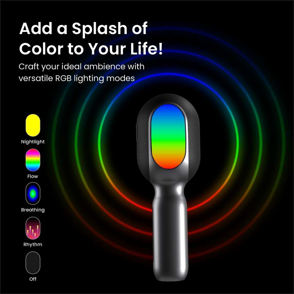 Portronics Dash 2 Wireless Bluetooth Karaoke Mic with 10W Speaker, Upto ...