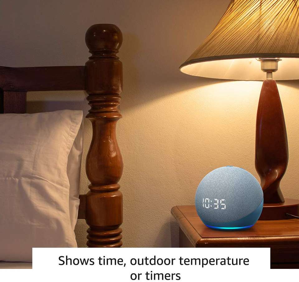 Buy Alexa Amazon Echo Dot 4th Gen with clock | LED display with Alexa ...
