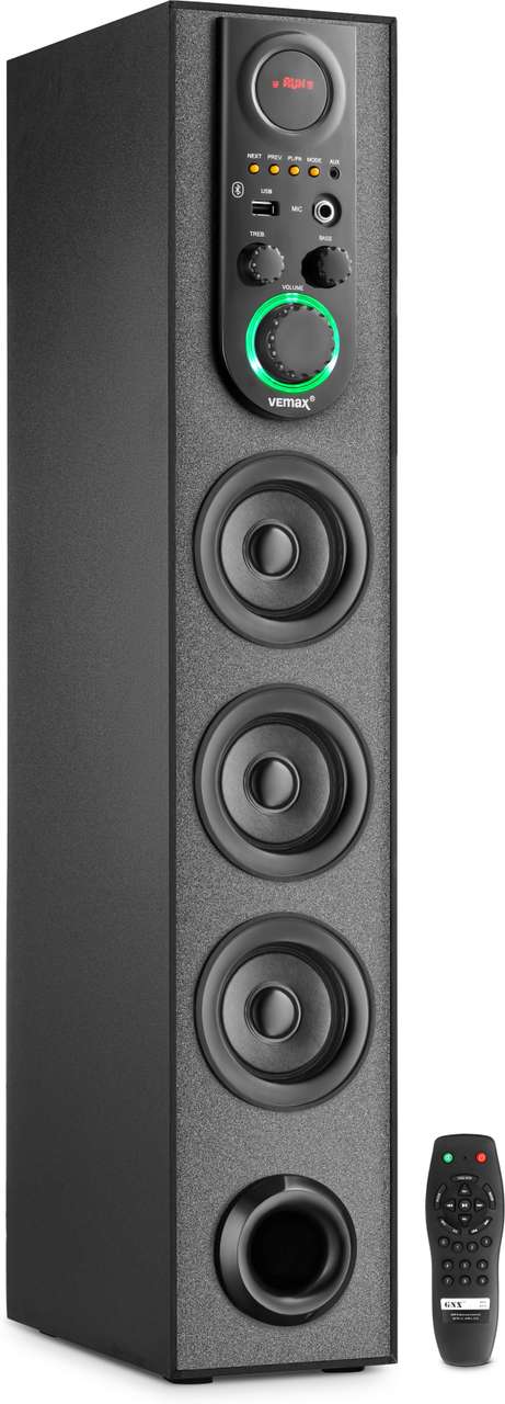 Buy Vemax Tempt 5.0 Bluetooth Double Woofer 120W(BIS Certified) Tower ...
