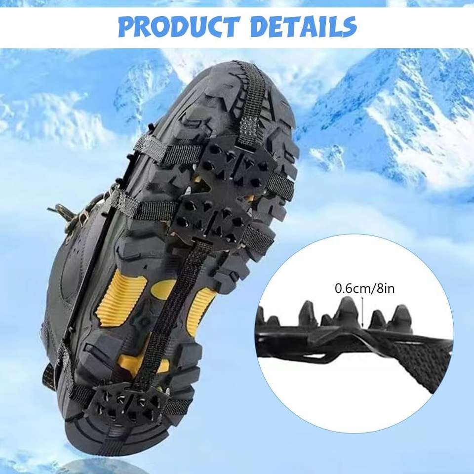 PROBEROS Ice Cleats Crampons 24 Teeth Ice Gripper for Shoes and Boots ...
