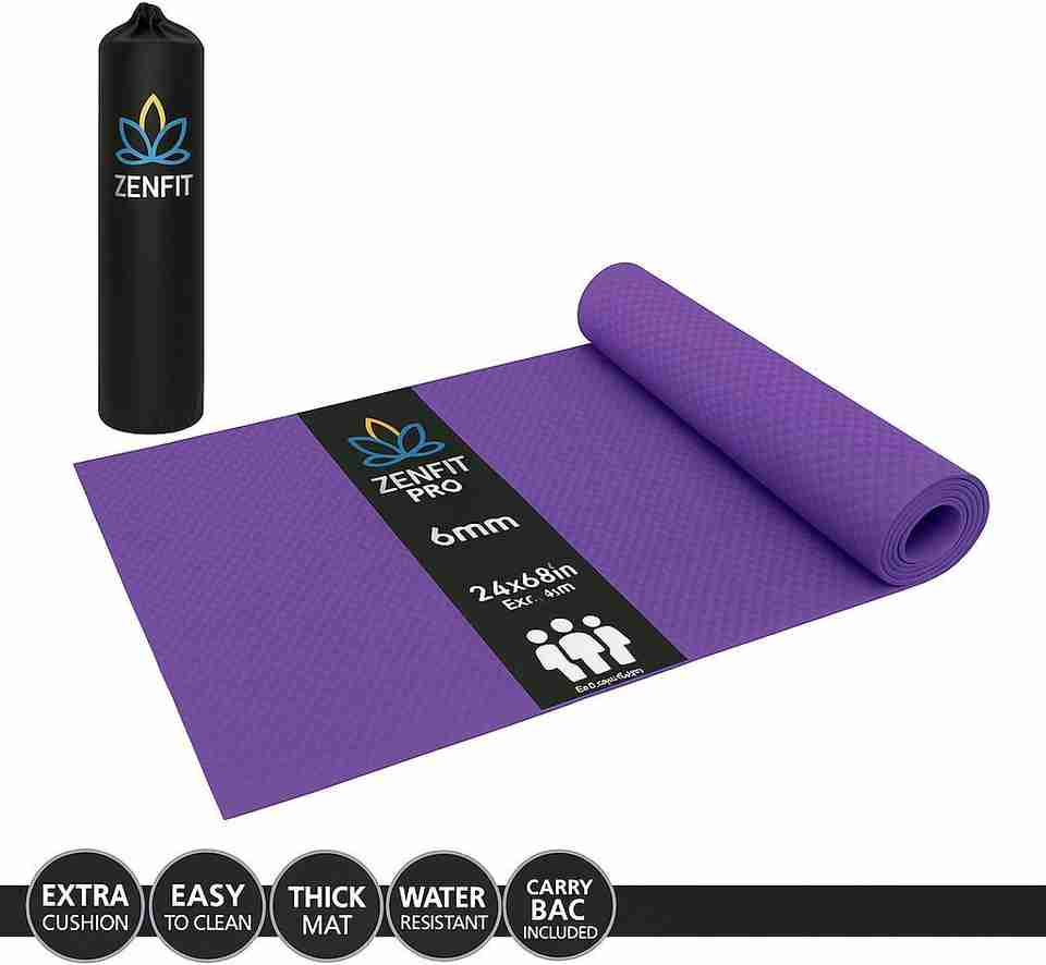 Zenfit Pro EVA Anti Slip Home Gym Exercise Fitness for Men Women Purple ...