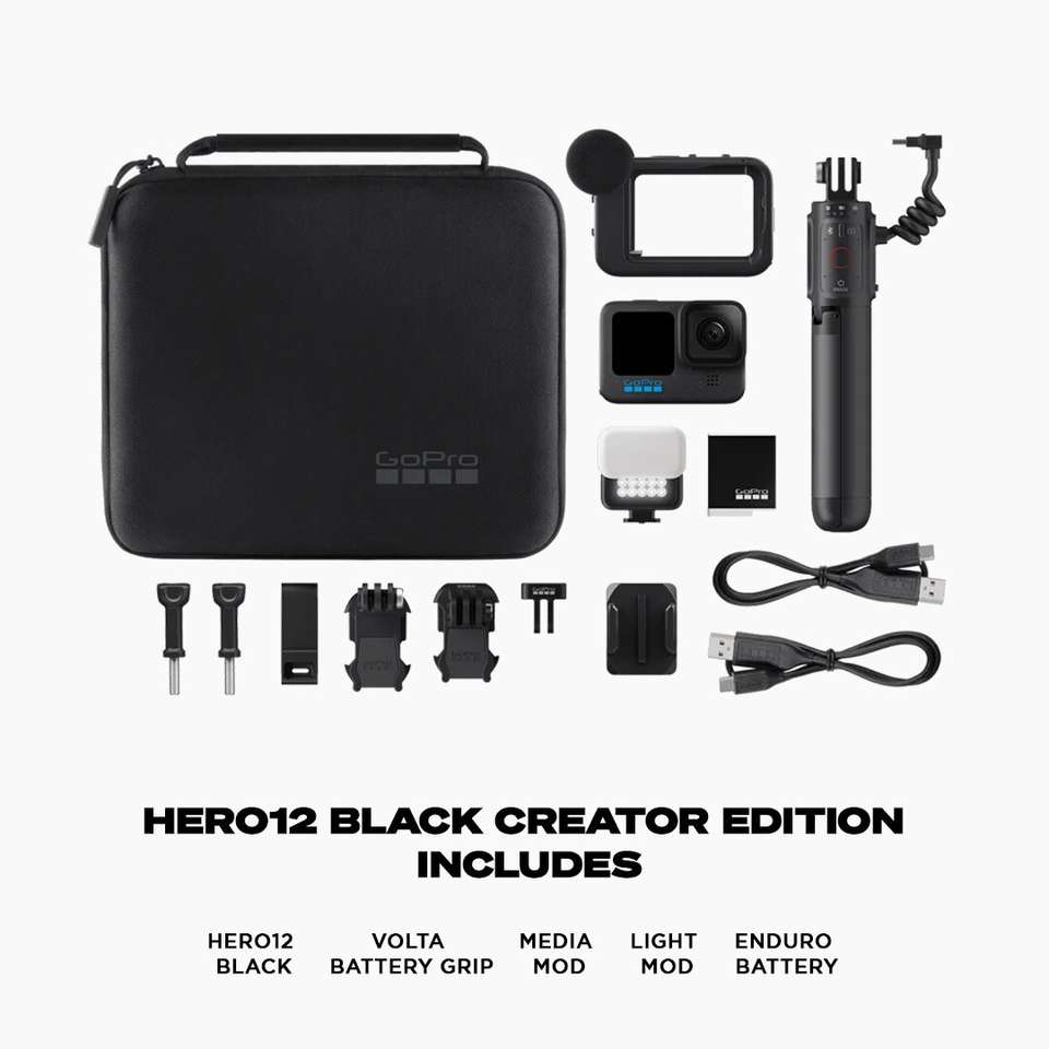 GoPro HERO12 Creator Edition - Volta Media Mod Light Sports and Action ...