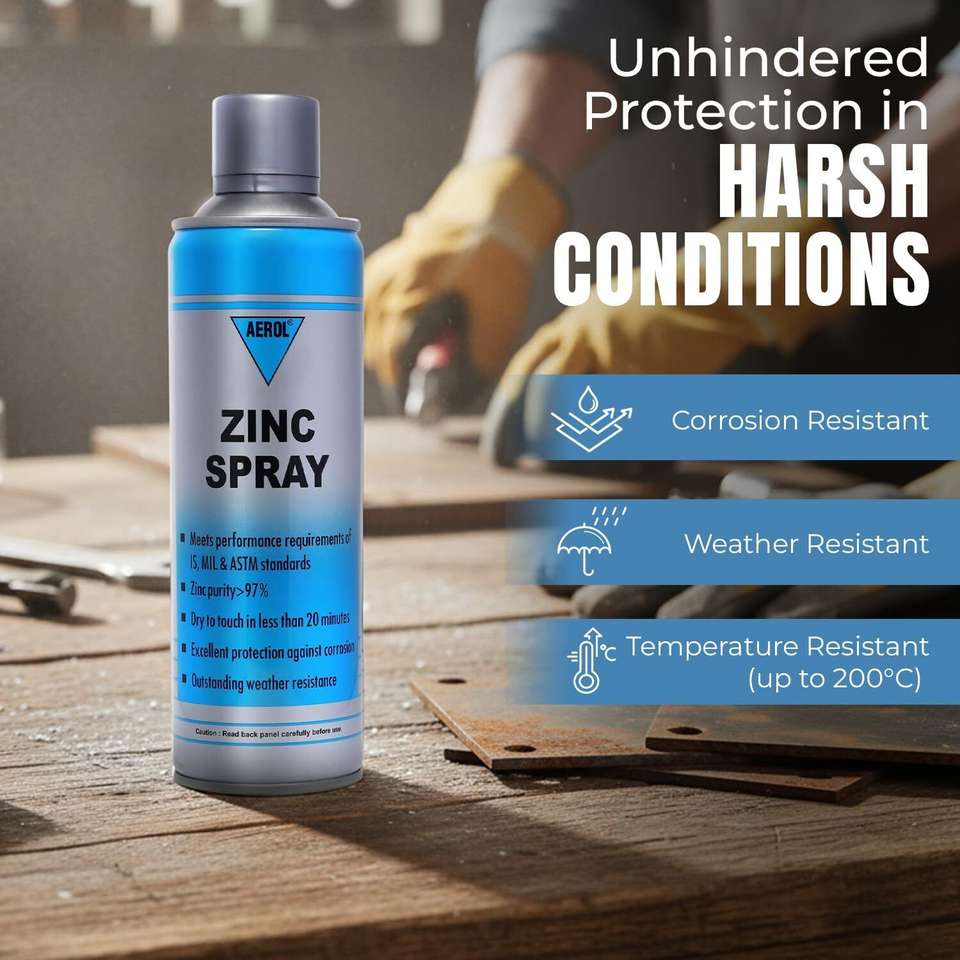 Aerol Zinc Rich Cold Galvanizing Spray, Grade 3060 (350g) Corrosion ...