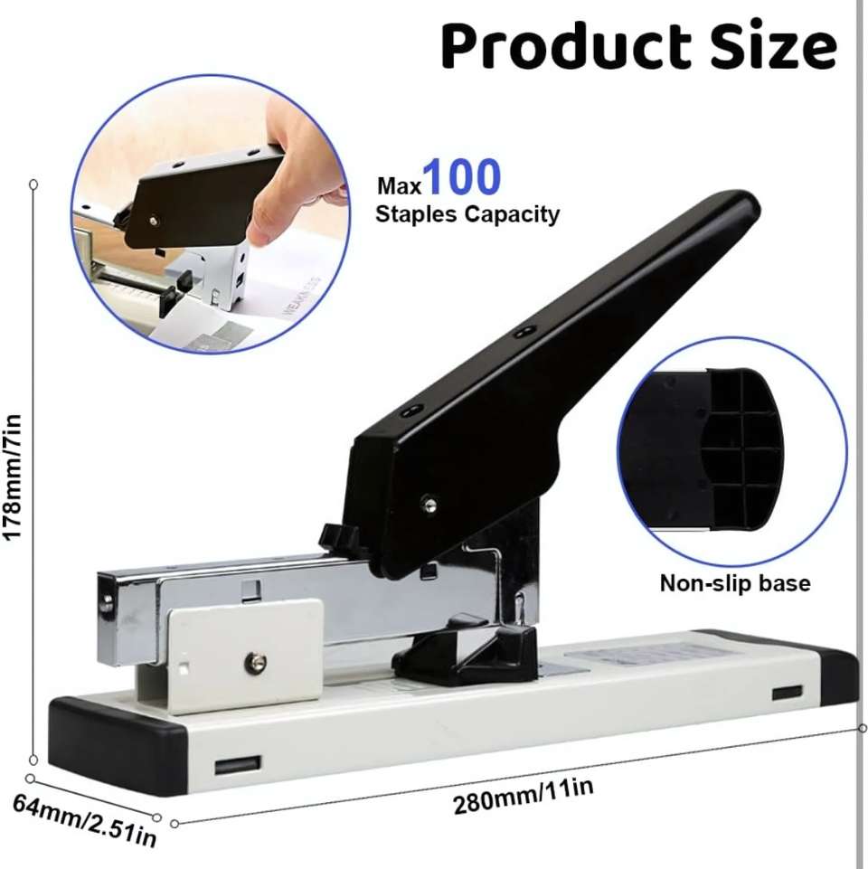 WALLZY Heavy Duty Big Stapler For Book Binding With 4000 6-13mm Staple ...